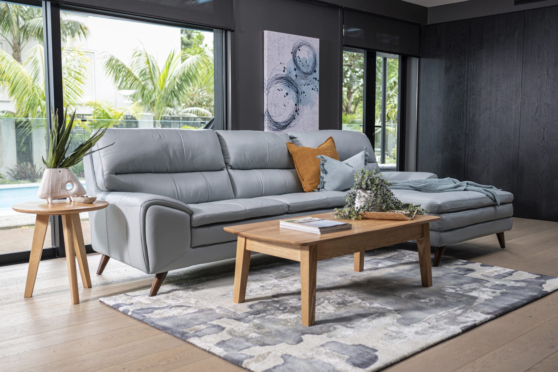 Leather Lounge Suites - Layback Living